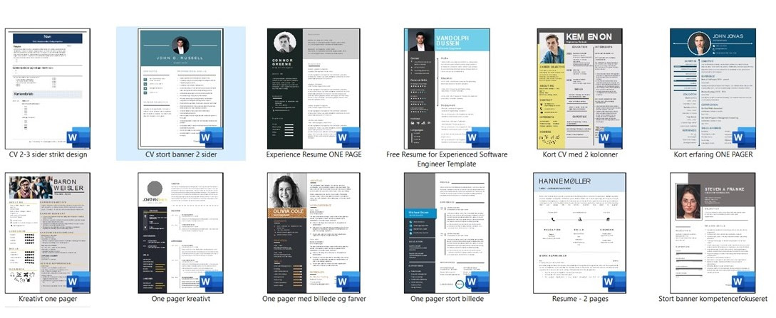 Hjælp til din jobsøgning med CV skabeloner og andet godt! Se her: